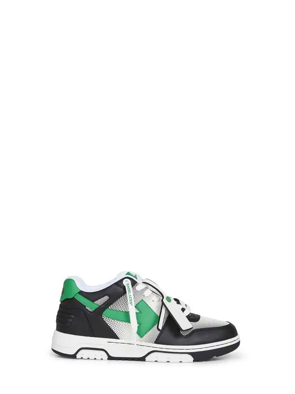 Off-White Black And Green Out Of Office Calf Gradient Sneakers - Multicolor