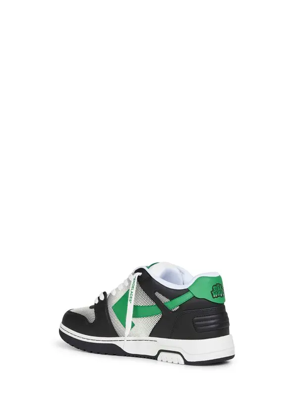 Off-White Black And Green Out Of Office Calf Gradient Sneakers - Multicolor