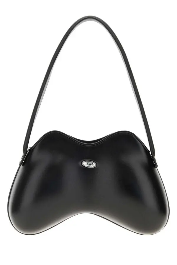 DIESEL® Leather Shoulder Bag - Black