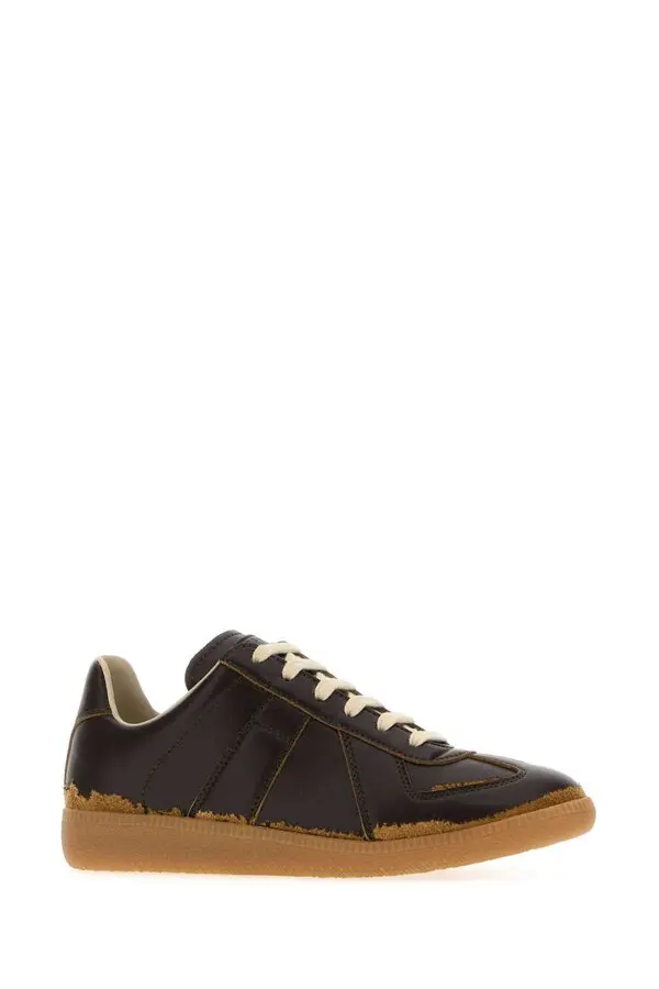 MAISON MARGIELA Leather Replica Sneakers - Brown