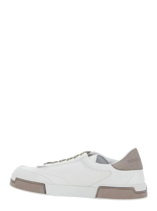 Dolce & Gabbana Portofino Leather Sneakers With Logo Detail