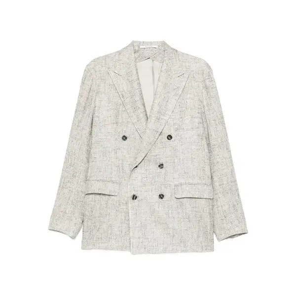 Tagliatore Grey Double-breasted Blazer - Gray