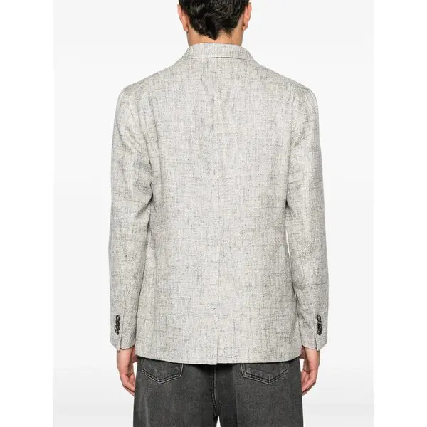 Tagliatore Grey Double-breasted Blazer - Gray