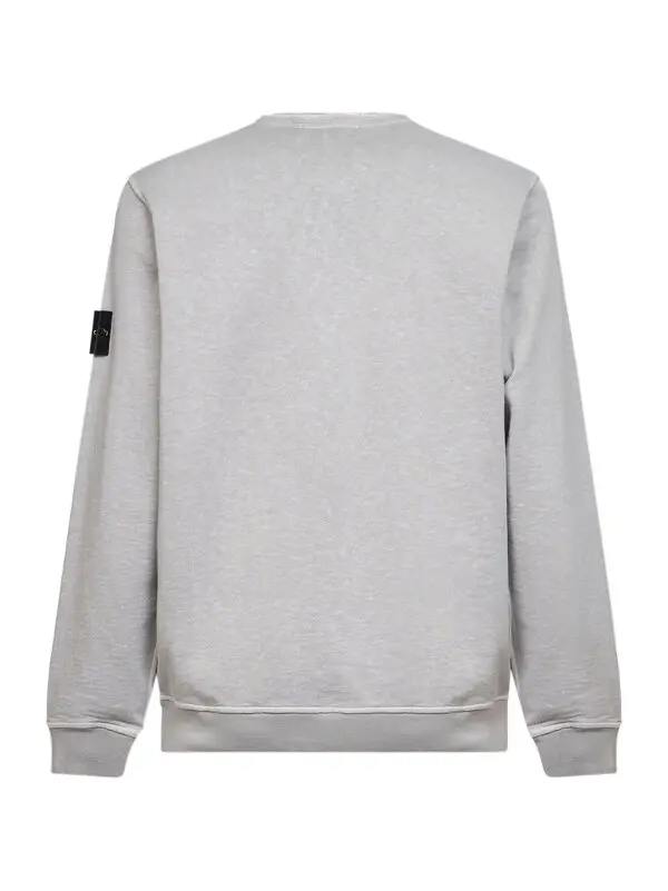 Stone Island Malfilé Cotton Sweatshirt With Slub Effect - Multicolor