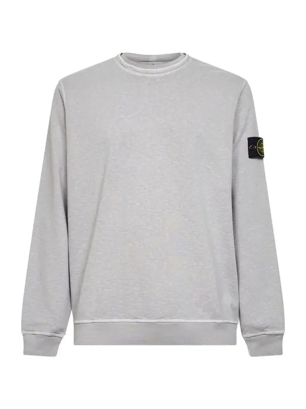 Stone Island Malfilé Cotton Sweatshirt With Slub Effect - Multicolor