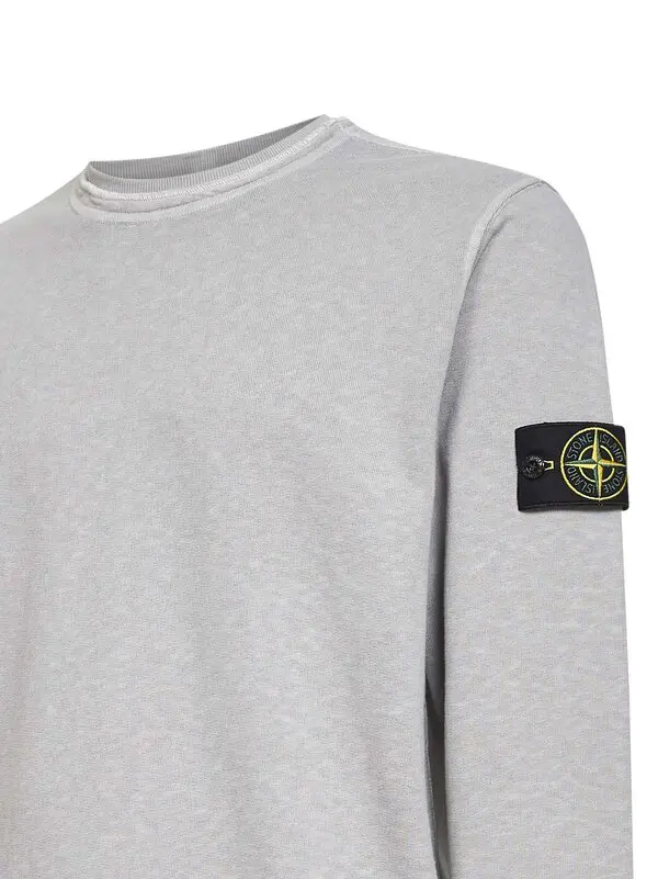 Stone Island Malfilé Cotton Sweatshirt With Slub Effect
