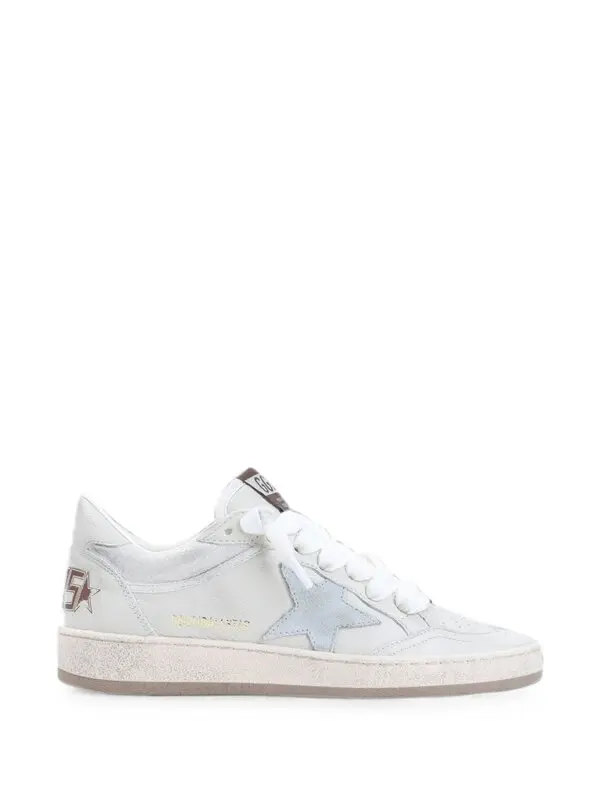 GOLDEN GOOSE Ball Star Leather Sneakers With Leopard Accents - Multicolor