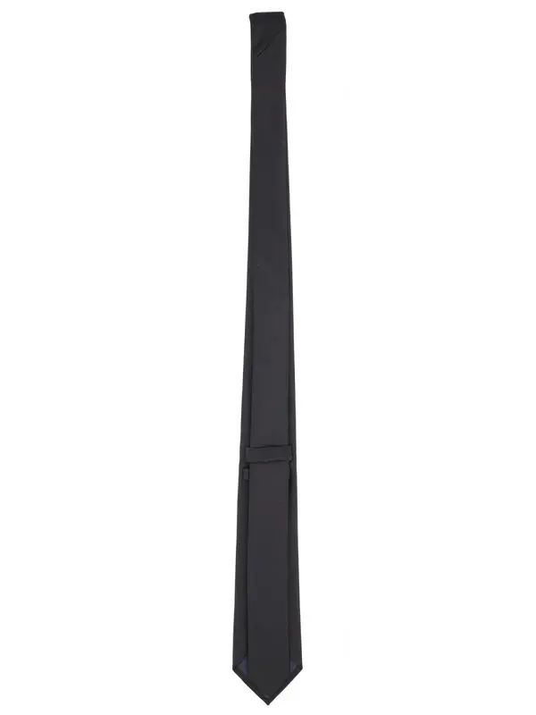 Tagliatore Satin Neck Tie - Black