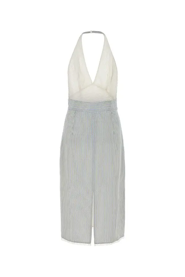 Miu Miu Printed Halter Neck Dress
