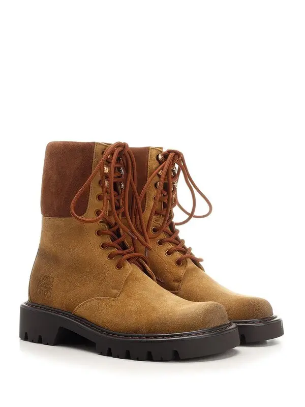 Loewe Suede 'sierra' Combat Boots