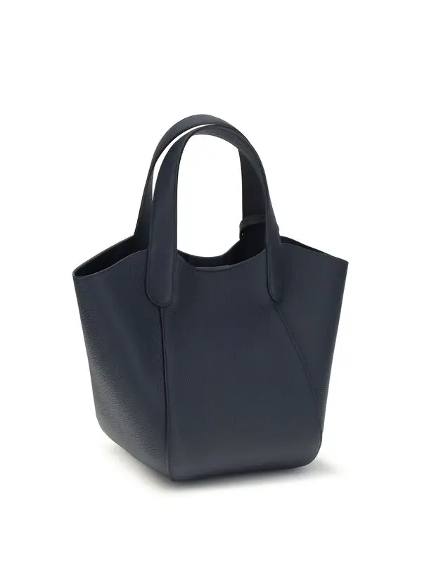Giorgio Armani Leather Handbag With Ring-and-carabiner Clasp