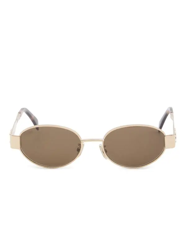 Celine Triomphe Metal 01 Oval Sunglasses - Multicolor