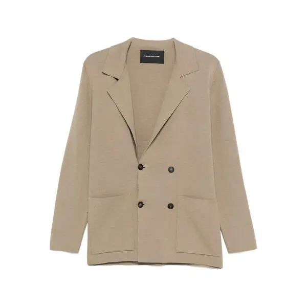 Tagliatore Textured Double-breasted Cardigan - Brown
