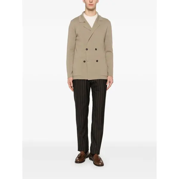 Tagliatore Textured Double-breasted Cardigan - Brown