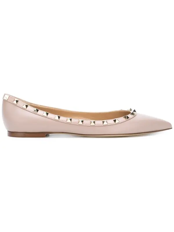 Valentino Garavani Rockstud Leather Ballet Flats - Multicolor