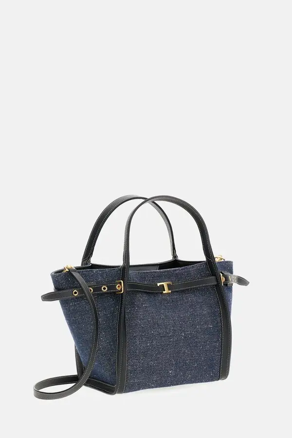 TOD'S Small Fabric Shopping Bag - Multicolor