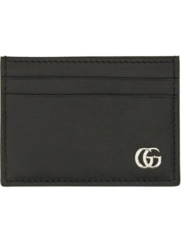 Gucci Gg Marmont Card Holder With Money Clip - Black