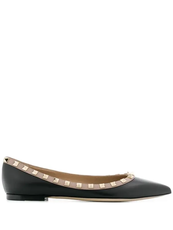 Valentino Garavani Rockstud Leather Ballerinas - Multicolor