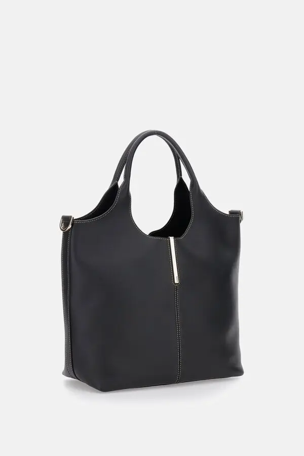 TOD'S Leather Tote Bag With Removable Shoulder Strap