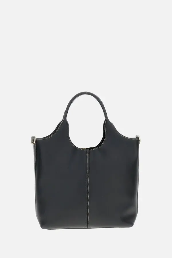 TOD'S Leather Tote Bag With Removable Shoulder Strap - Multicolor