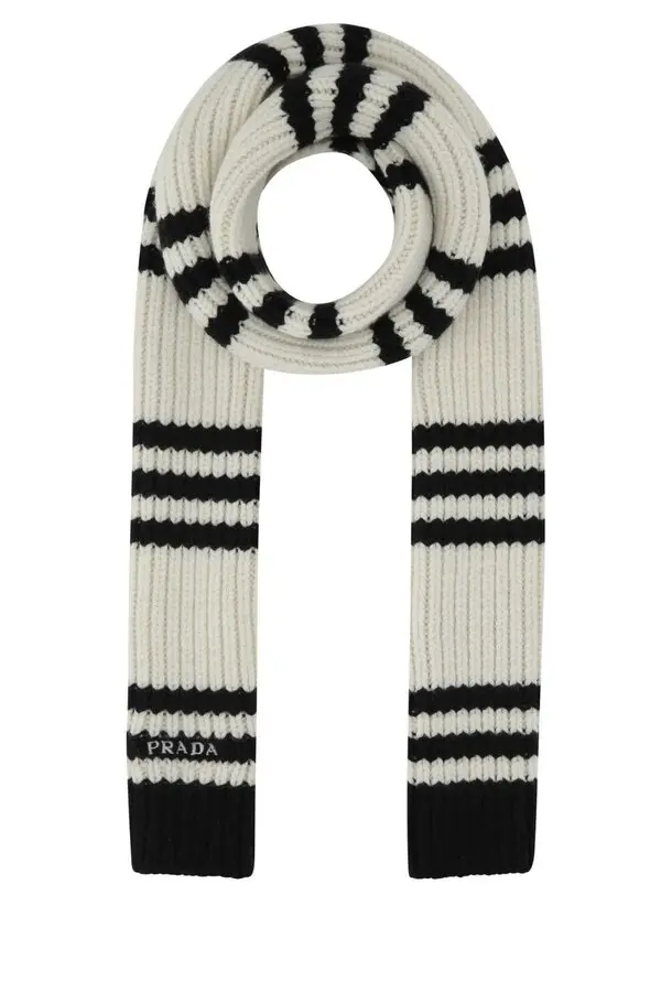 Prada Embroidered Cashmere Scarf - Multicolor