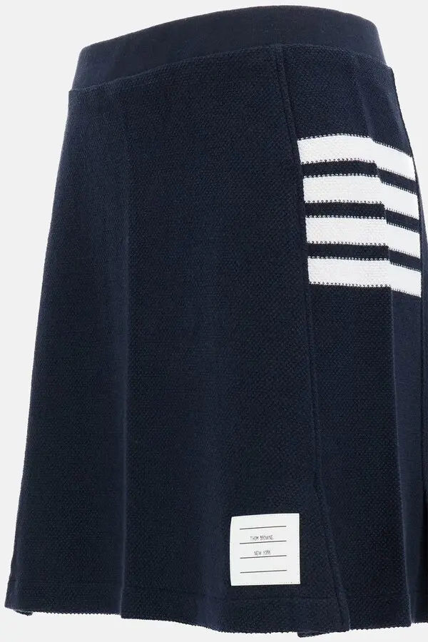 Thom Browne Pleated Milano Stitch Knit Skirt