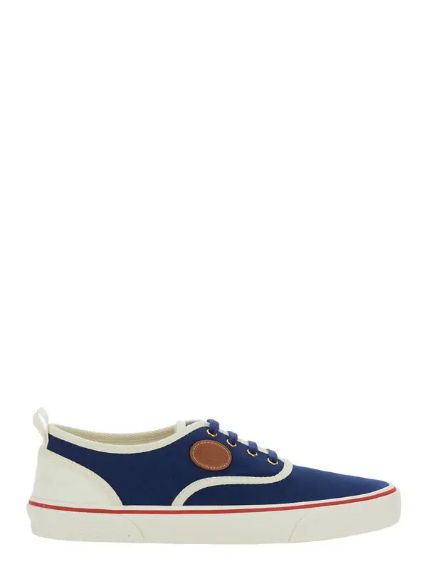 Valentino Garavani Cotton Low Top Sneakers With Vlogo Patch - Multicolor