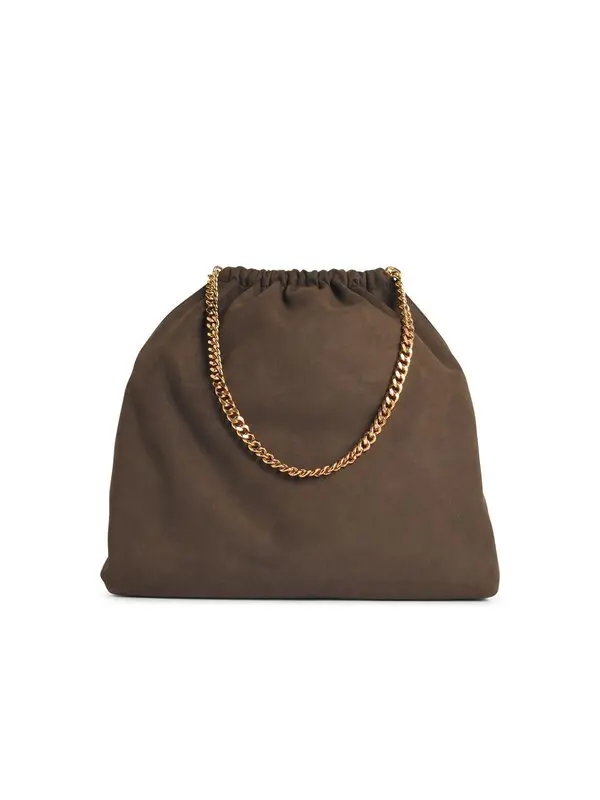Stella McCartney Falabella Alter Suede Drawstring Shoulder Bag - Brown
