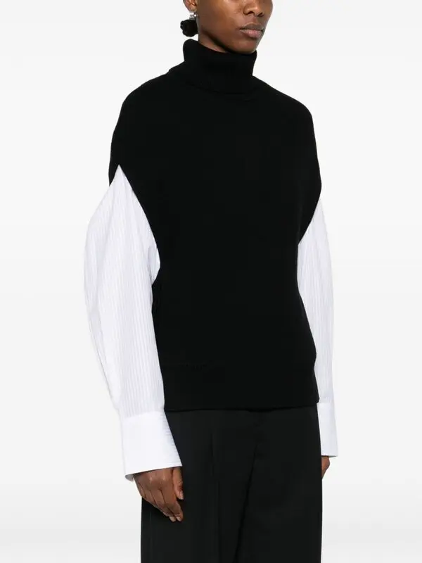 TOTEME Double Knit Roll Neck Vest - Multicolor