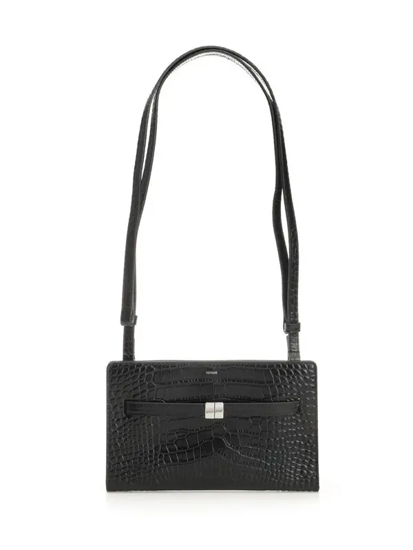 TOTEME Crocodile Effect Leather Shoulder Bag