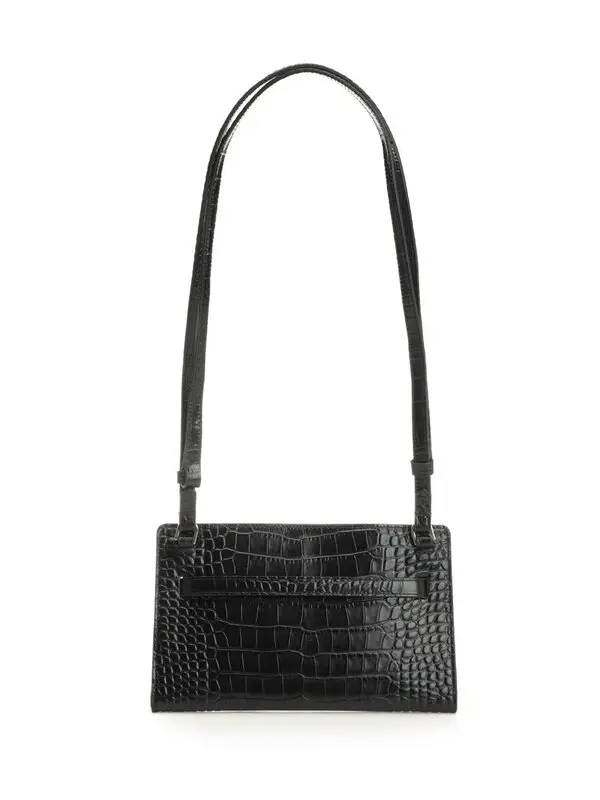 TOTEME Crocodile Effect Leather Shoulder Bag