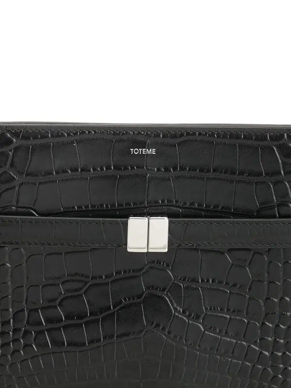 TOTEME Crocodile Effect Leather Shoulder Bag