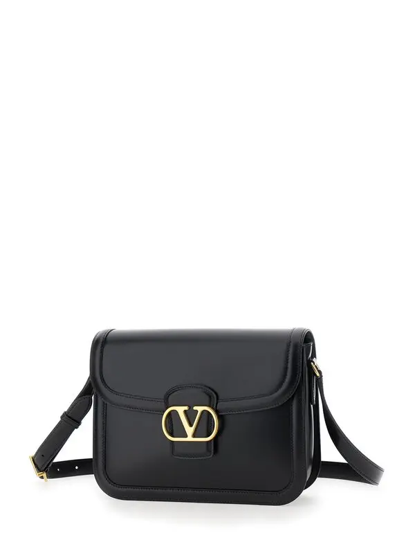 Valentino Garavani Leather Shoulder Bag With Vlogo Detail - Multicolor