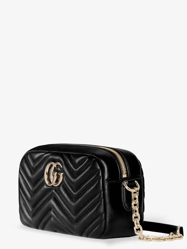 Gucci Gg Marmont Leather Camera Bag - Black