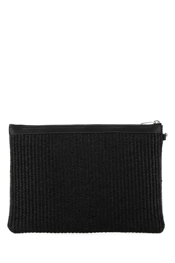 Saint Laurent Raffia Clutch Bag