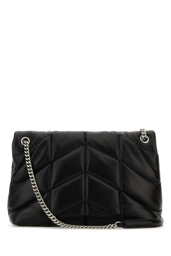 Saint Laurent Nappa Leather Medium Puffer Shoulder Bag - Black