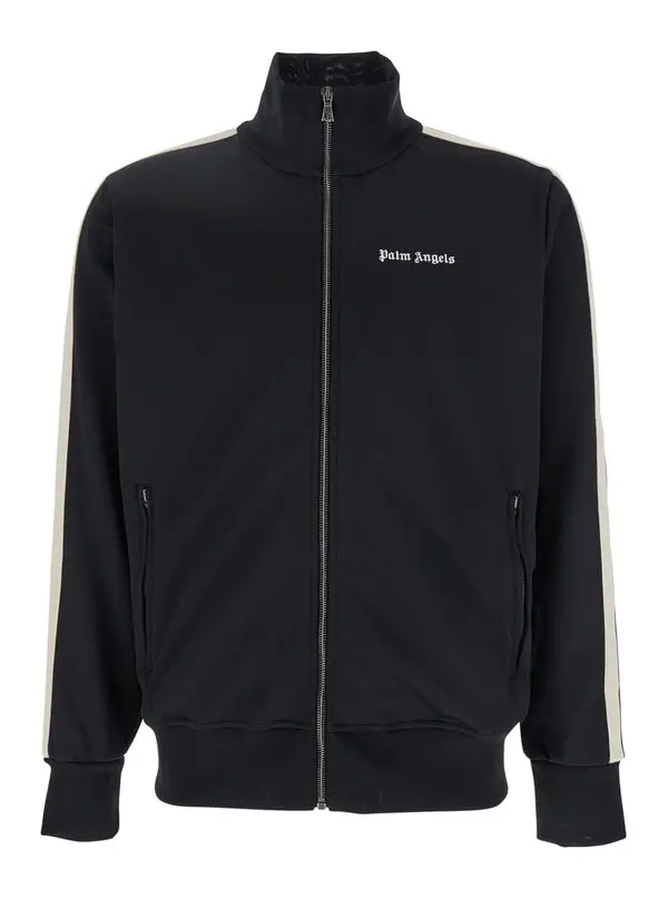 Palm Angels Classic Logo Technical Fabric Full Zip Track Jacket