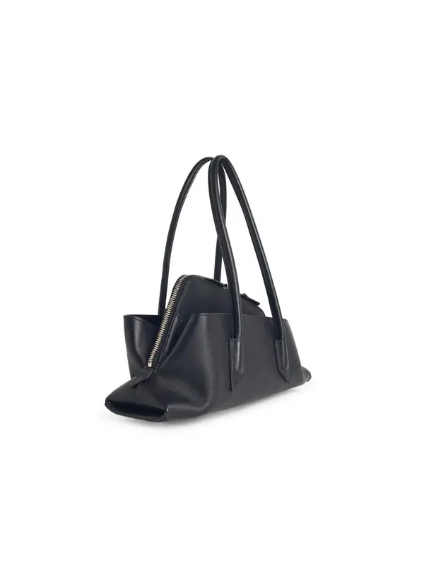 Attico La Passeggiata Small Leather Bag - Black