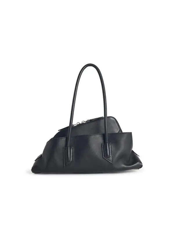 Attico La Passeggiata Small Leather Bag - Black