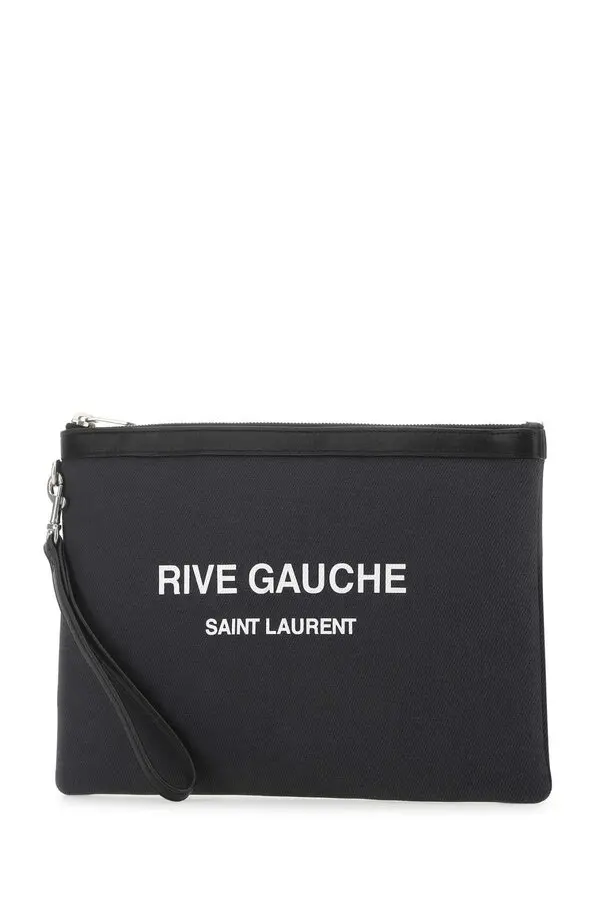 Saint Laurent Rive Gauche Clutch - Gray