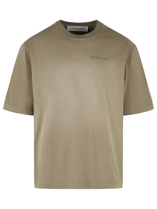 GOLDEN GOOSE Uisex Beige Cotton T-shirt