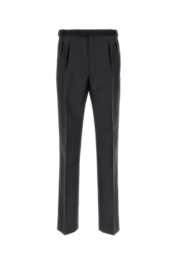 Prada Charcoal Mohair Blend Trousers
