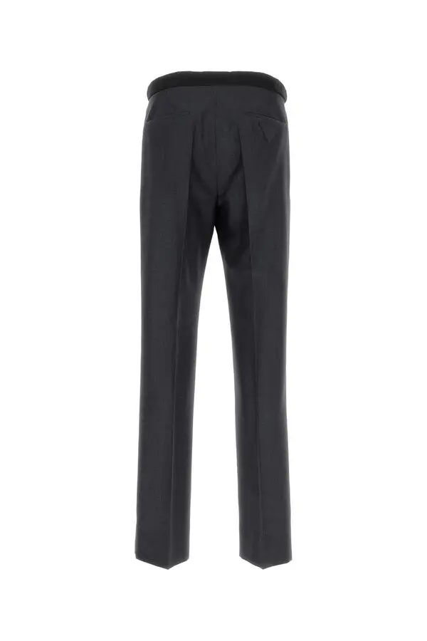 Prada Charcoal Mohair Blend Trousers