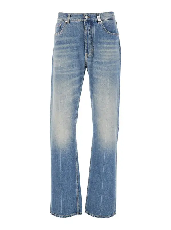 Alexander McQueen High-waisted Straight Leg Jeans - Multicolor