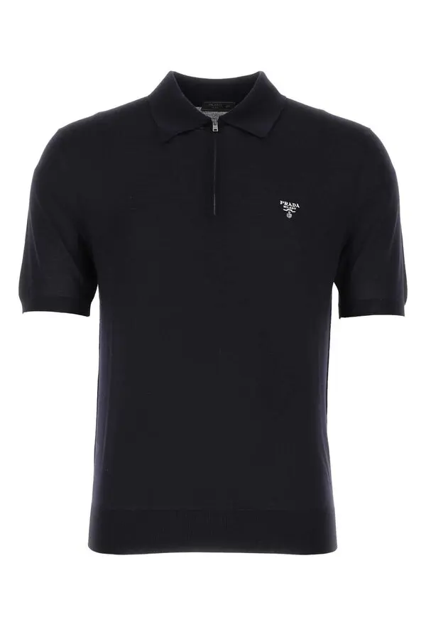 Prada Midnight Wool Polo Shirt