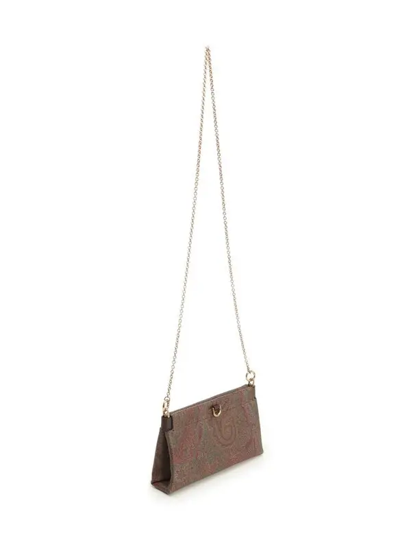 Etro Arnica Jacquard Paisley Bag With Gold Tone Detail And Chain Strap - Multicolor