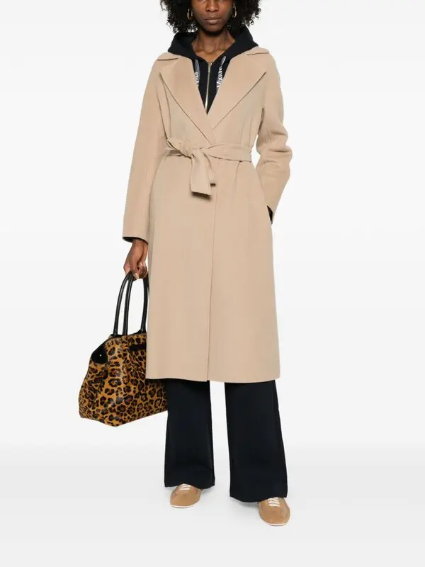 Max Mara Wool Long Coat - Multicolor