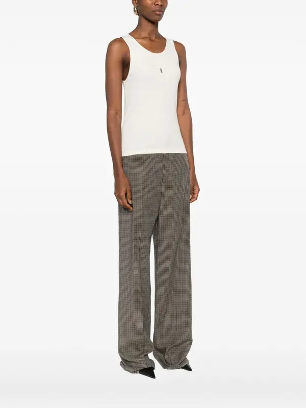 Saint Laurent Logo Cotton Tank Top