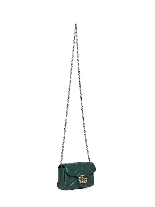 Gucci Green Gg Marmont Mini Shoulder Bag