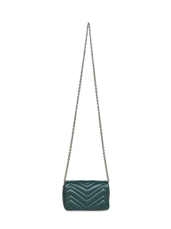 Gucci Green Gg Marmont Mini Shoulder Bag